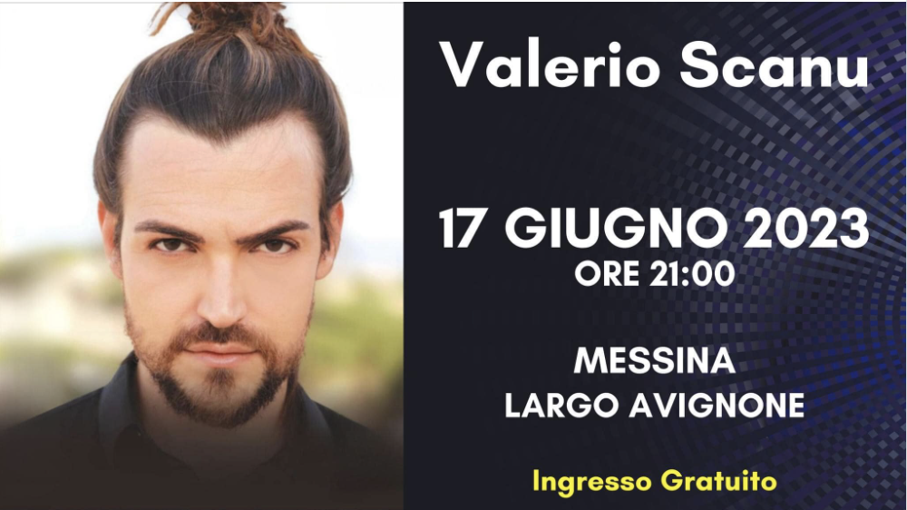Valerio Scanu in concerto (gratuito) per la notte bianca di Sant'Antonio